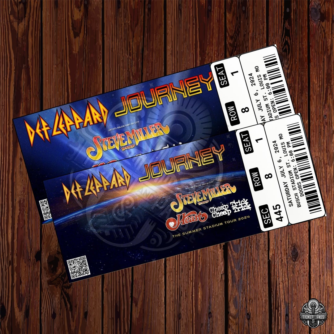 Printable Def Leppard and Journey Ticket 2024 Tour Music Concert Show ...