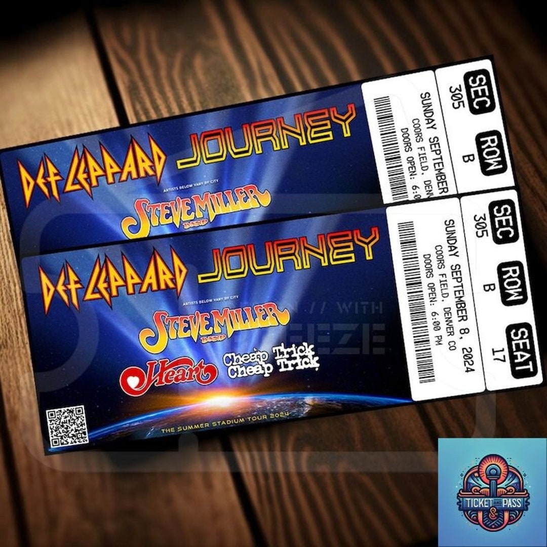 Printable Def Leppard and Journey Ticket 2024 Tour Music Concert Show ...