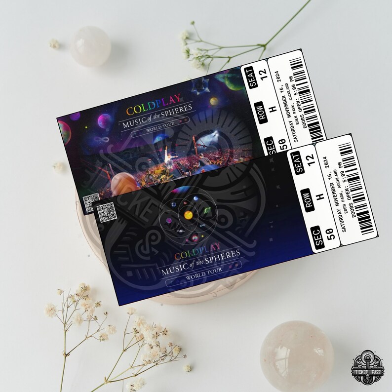 Printable Coldplay Ticket Music of the Spheres World Tour,music Concert ...