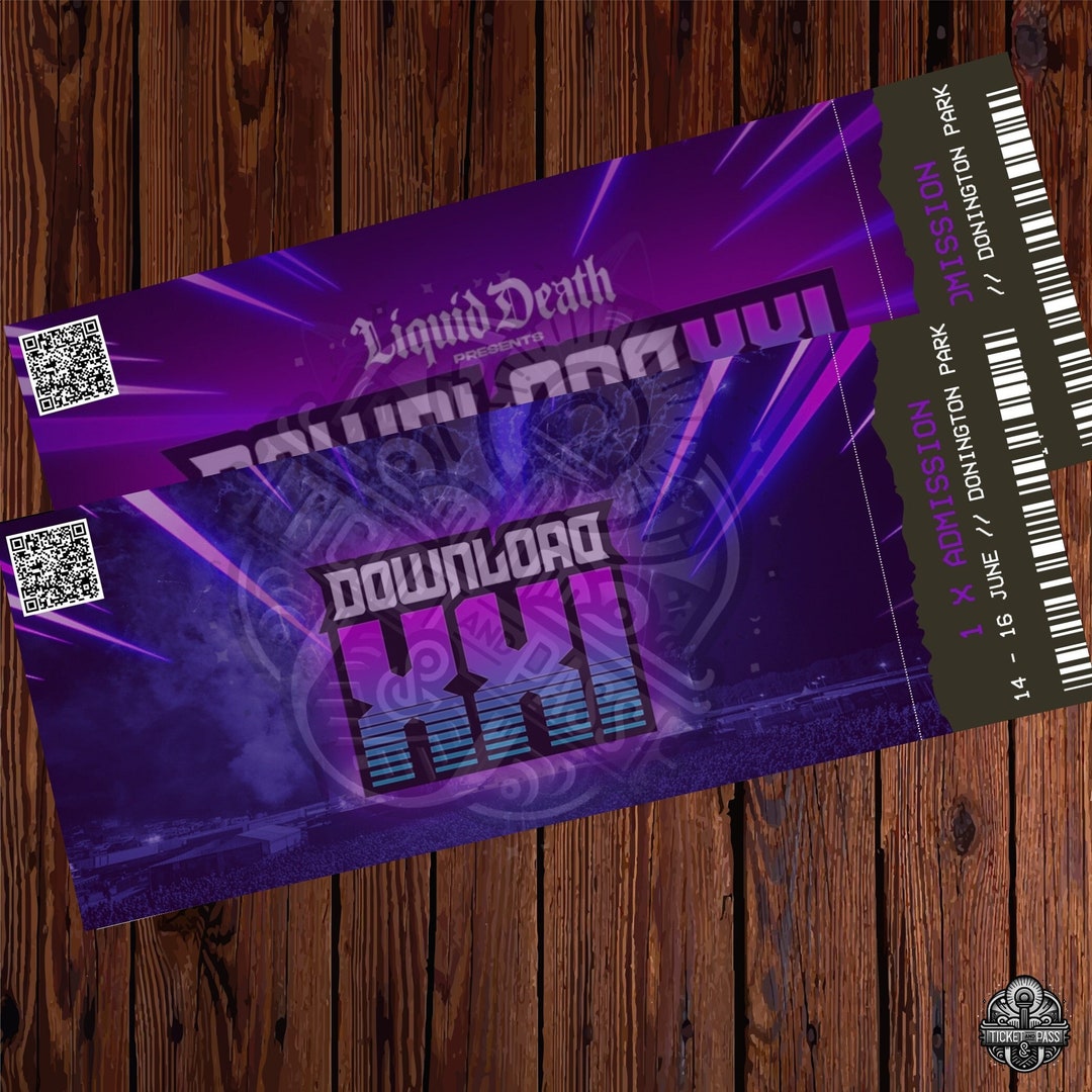 Printable Download Festival Ticket,xxi 2024 Music Concert Show Pass ...