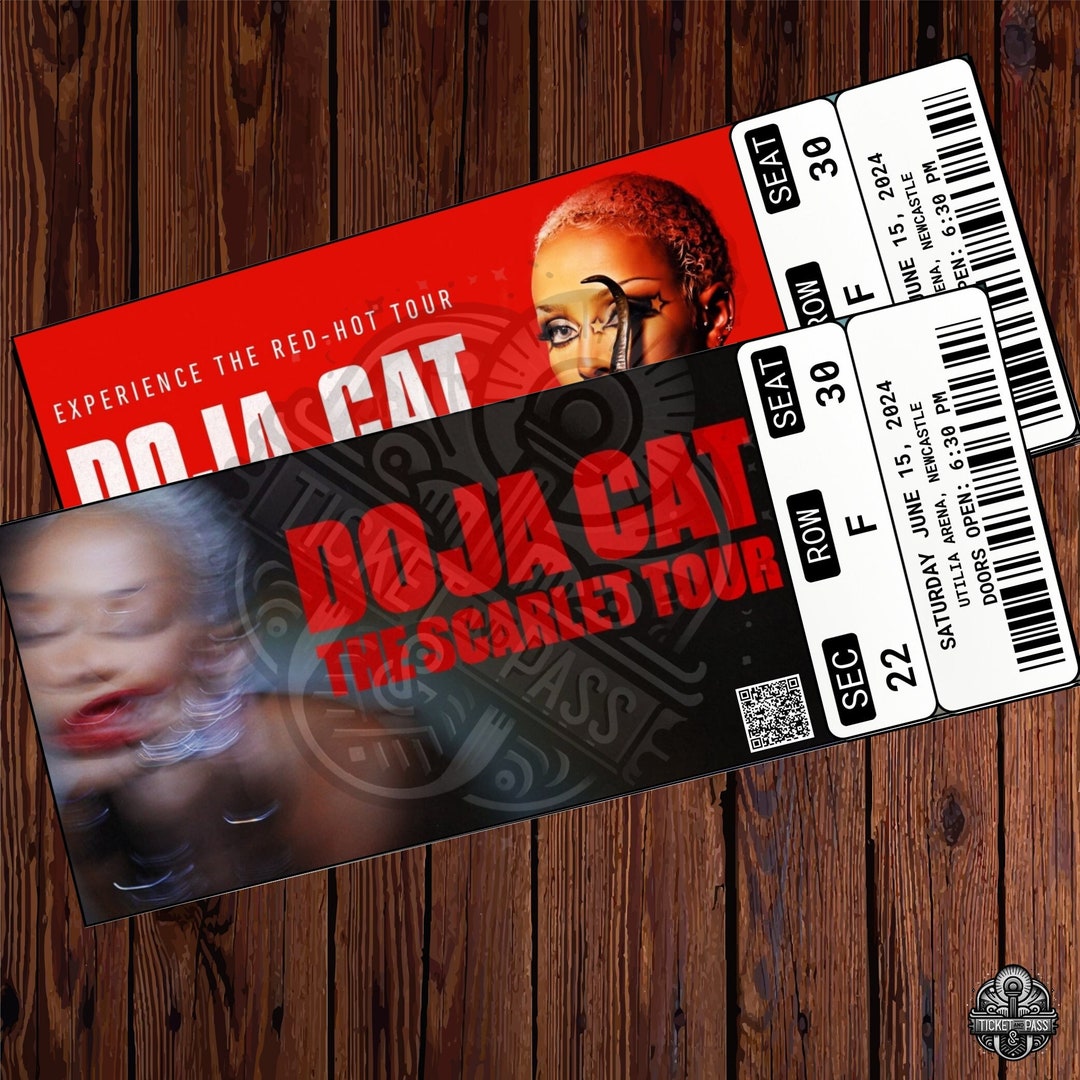 Printable Doja Cat Ticket the Scarlet Tour 2024,music Concert Show Pass ...
