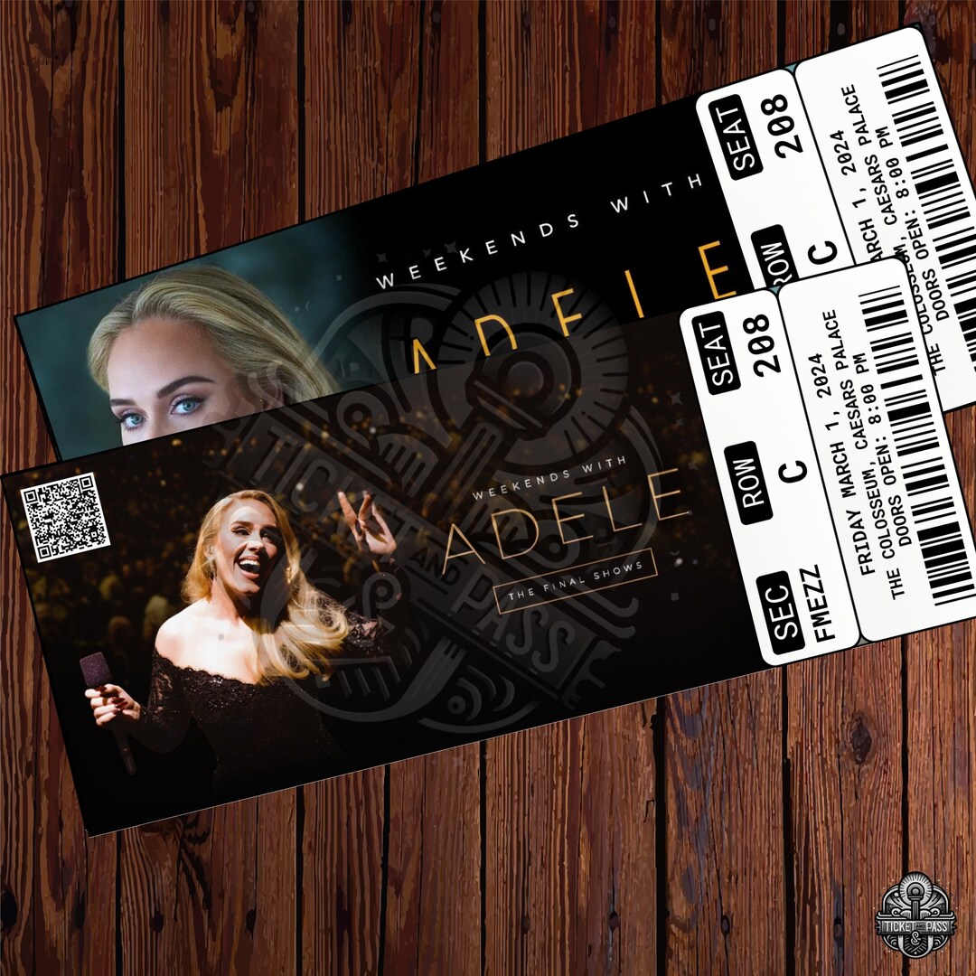 Printable Adele Ticket the Final Shows,music Concert Pass,surprise Gift ...