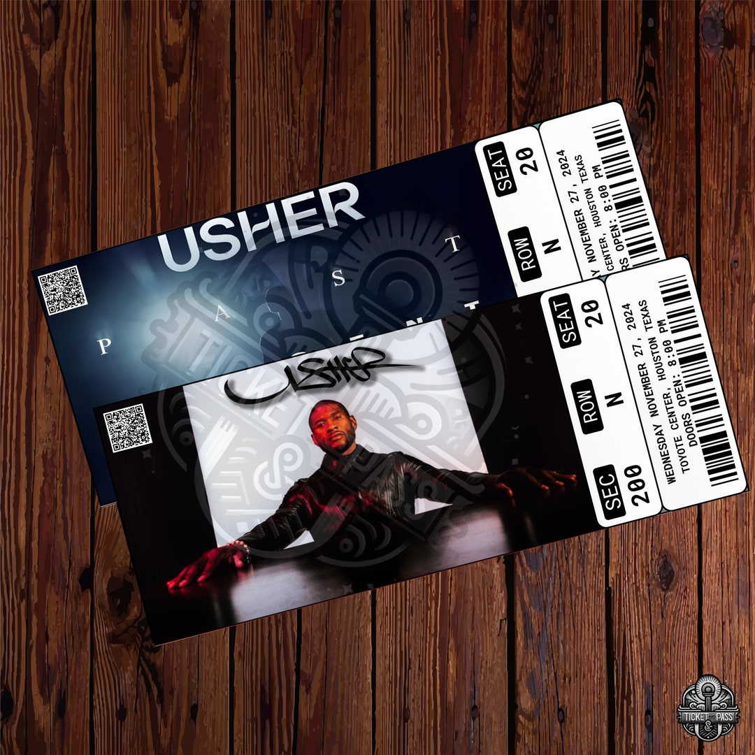 Printable Usher Ticket Past Present Future Tour/music Concert Show Pass ...