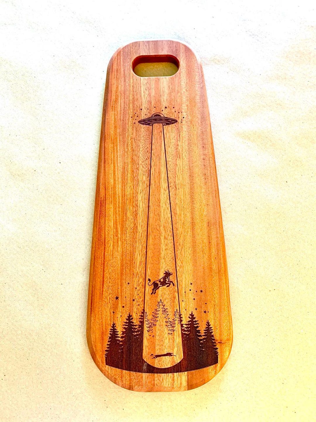 Alien Abduction UFO Sci-fi Themed Charcuterie Board Kitchen Serving ...