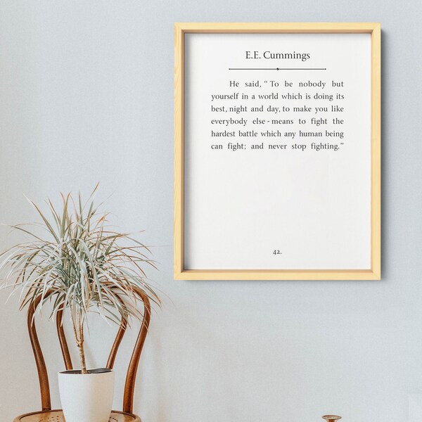 E E Cummings Quote - Etsy