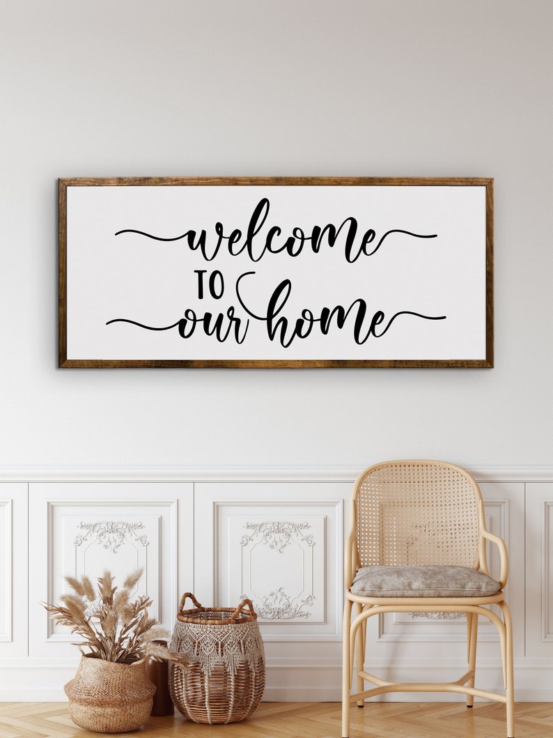 Welcome to Our Home Farmhouse Sign, Farmhouse Sign, Entrance Decor ...