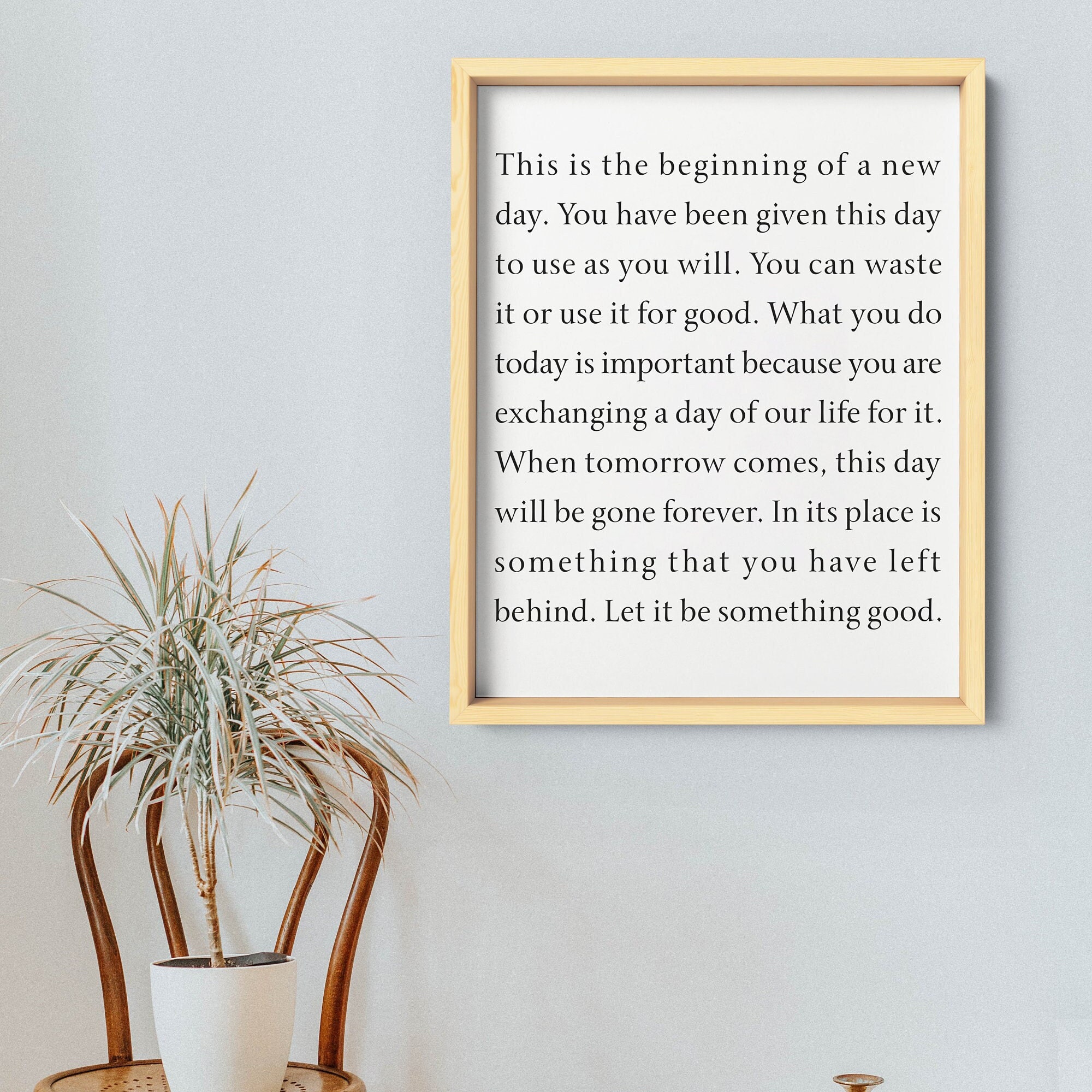 This is the Beginning of A New Day Sign, Inspirational Quote ...