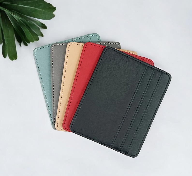 Personalized Card Holder Wallet Card Case Gift for Her or Him ...