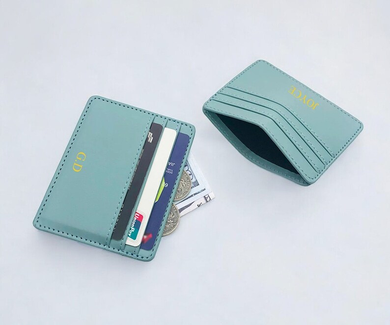 Personalized Card Holder Wallet Card Case Gift for Her or Him ...