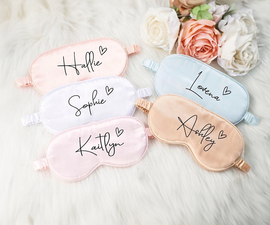 Personalized Eye Mask Blindfold Sleep Mask Face Mask Bridesmaid Gift ...