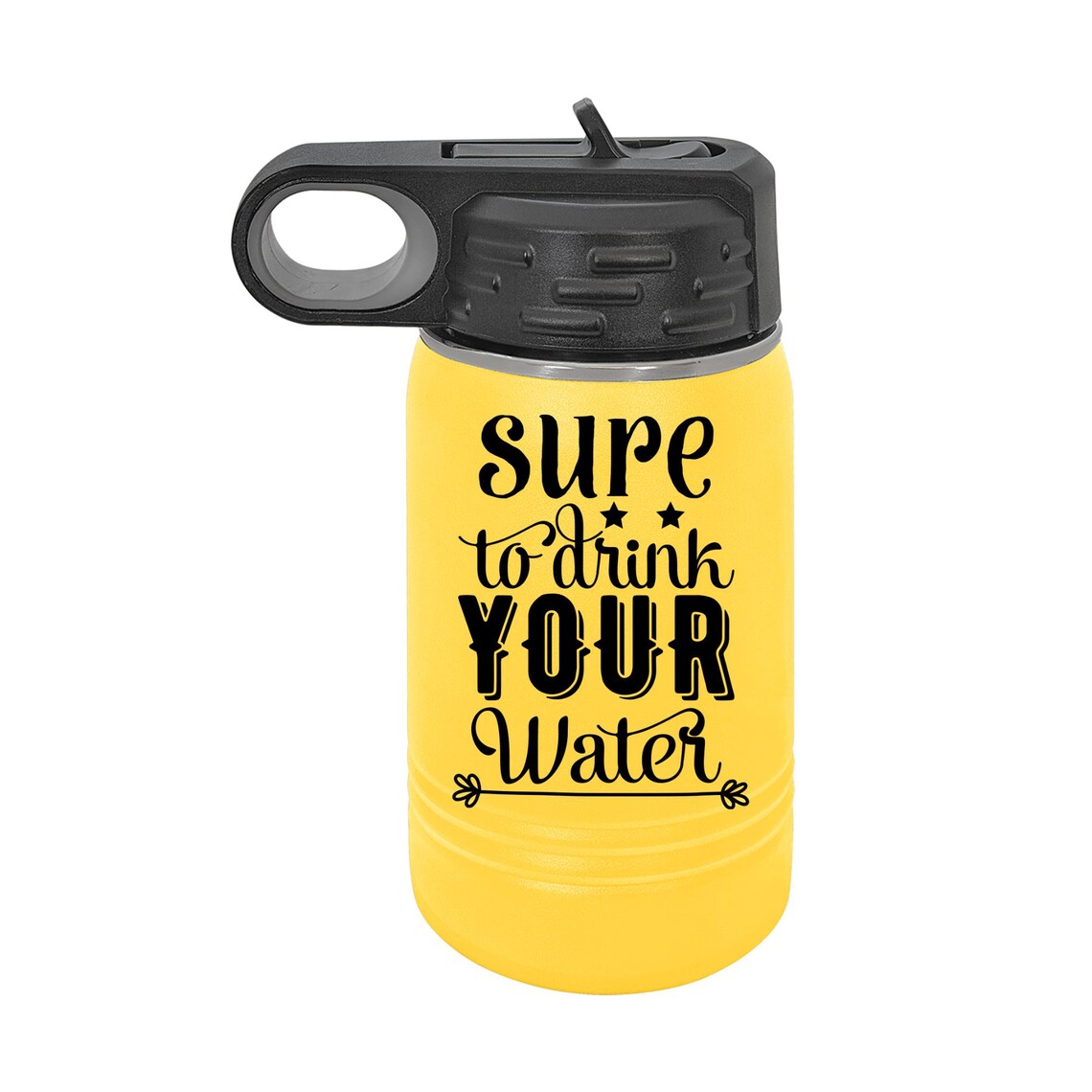 Motivational Water Bottle - "sure to Drink Your Water" Quote, 20oz ...