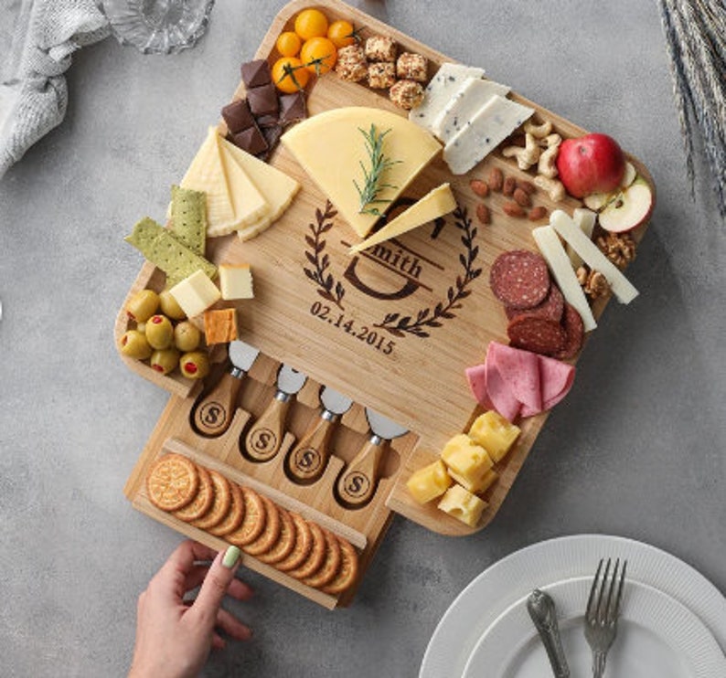 Personalized Charcuterie Board, Custom Cheese Board With Engraving ...