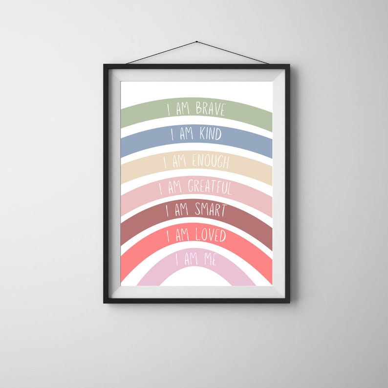 Affirmations for Kids, Classroom Posters, I Am Affirmations, Playroom ...