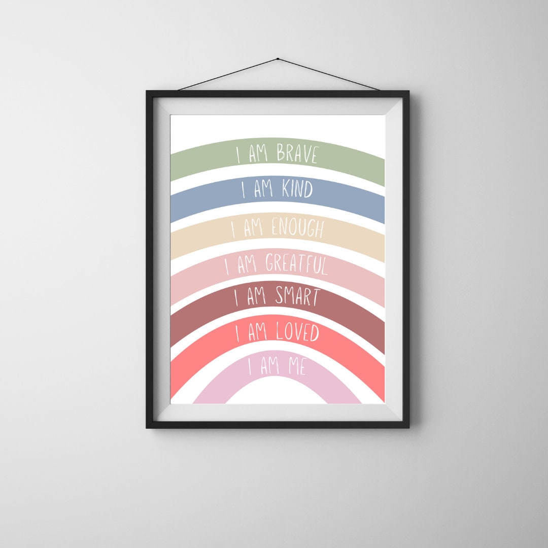 Affirmations for Kids, Classroom Posters, I Am Affirmations, Playroom ...