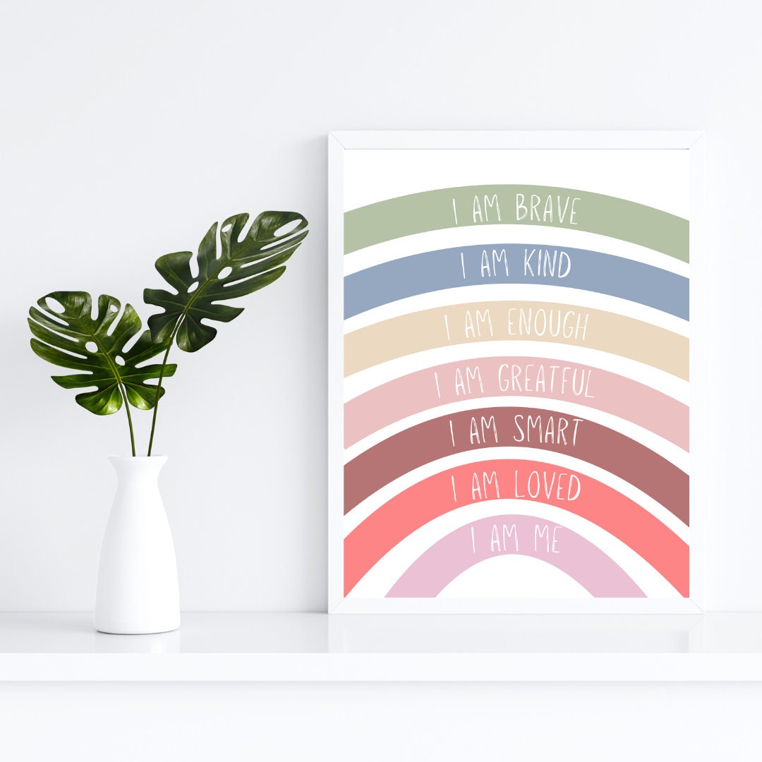 Affirmations for Kids, Classroom Posters, I Am Affirmations, Playroom ...