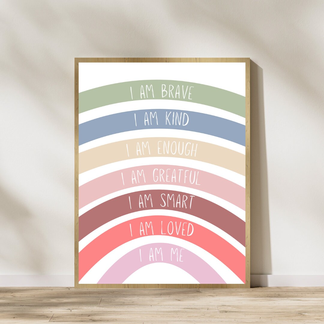 Affirmations for Kids, Classroom Posters, I Am Affirmations, Playroom ...
