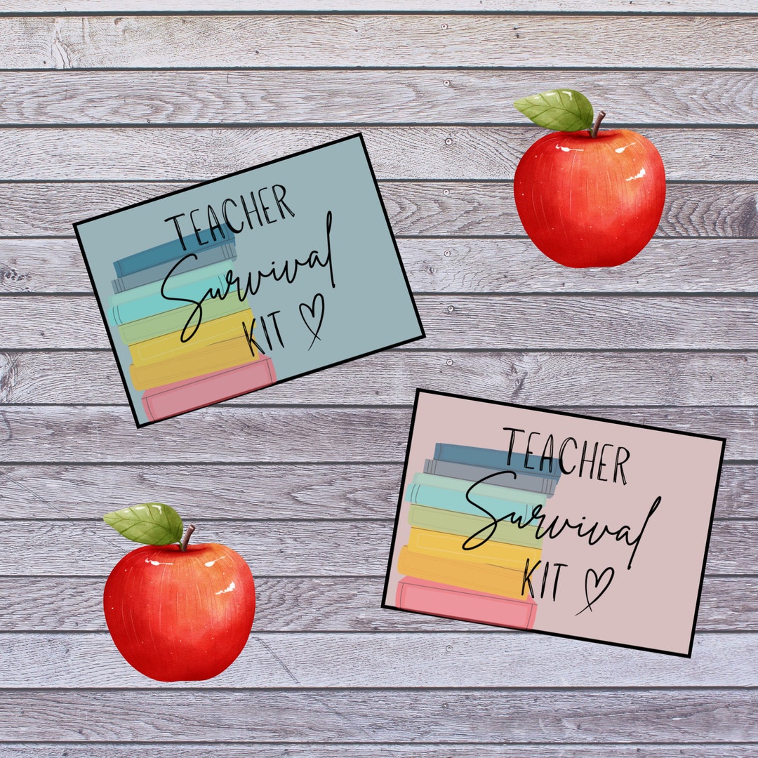 Teacher Survival Kit, Teacher Tags, Gift Tags - Etsy