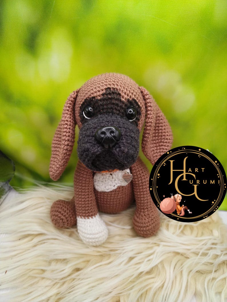 Cash the Boxer Dog Amigurumi Crochet Pattern PDF. - Etsy