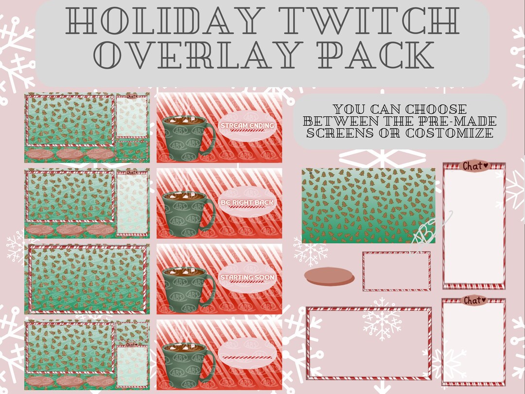 Customizable - Holiday Stream Overlay Package - - Etsy