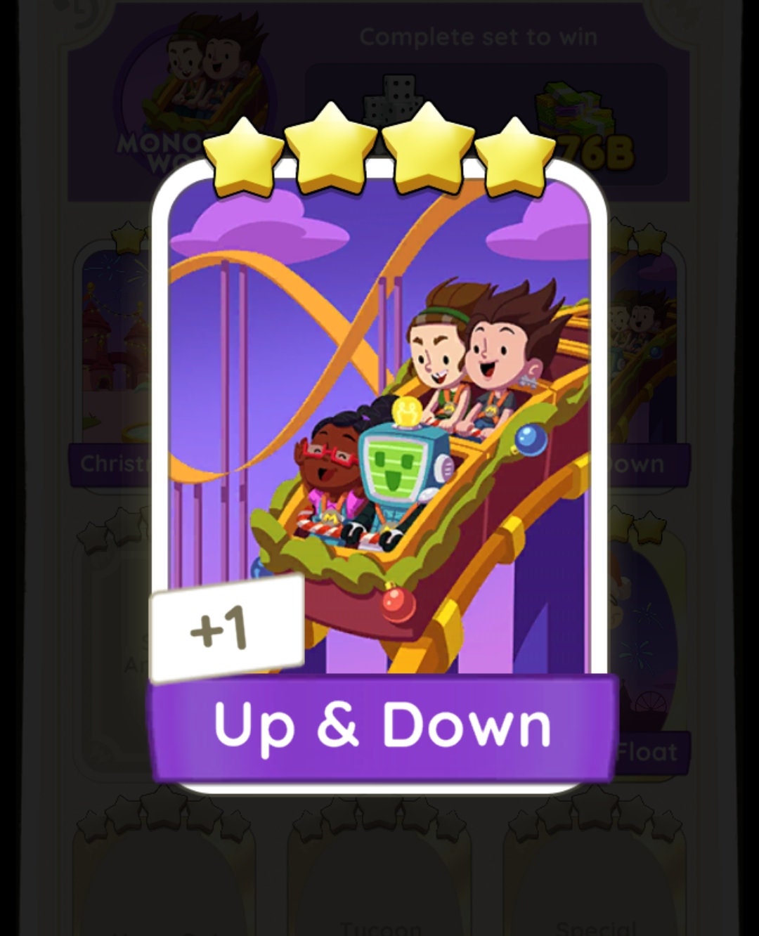 Monopoly Go 4 Star Sticker up & Down - Etsy