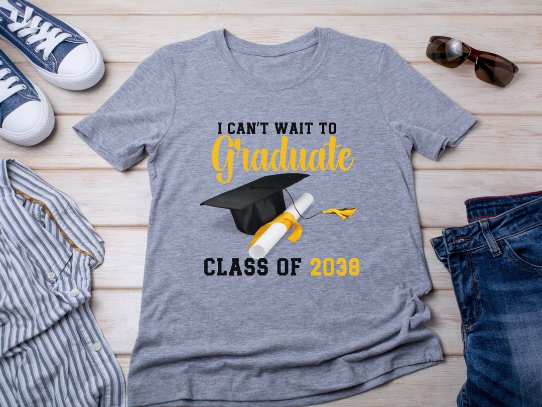 Class of 2038 Graduation Countdown T-shirt - Perfect for Preschoolers ...