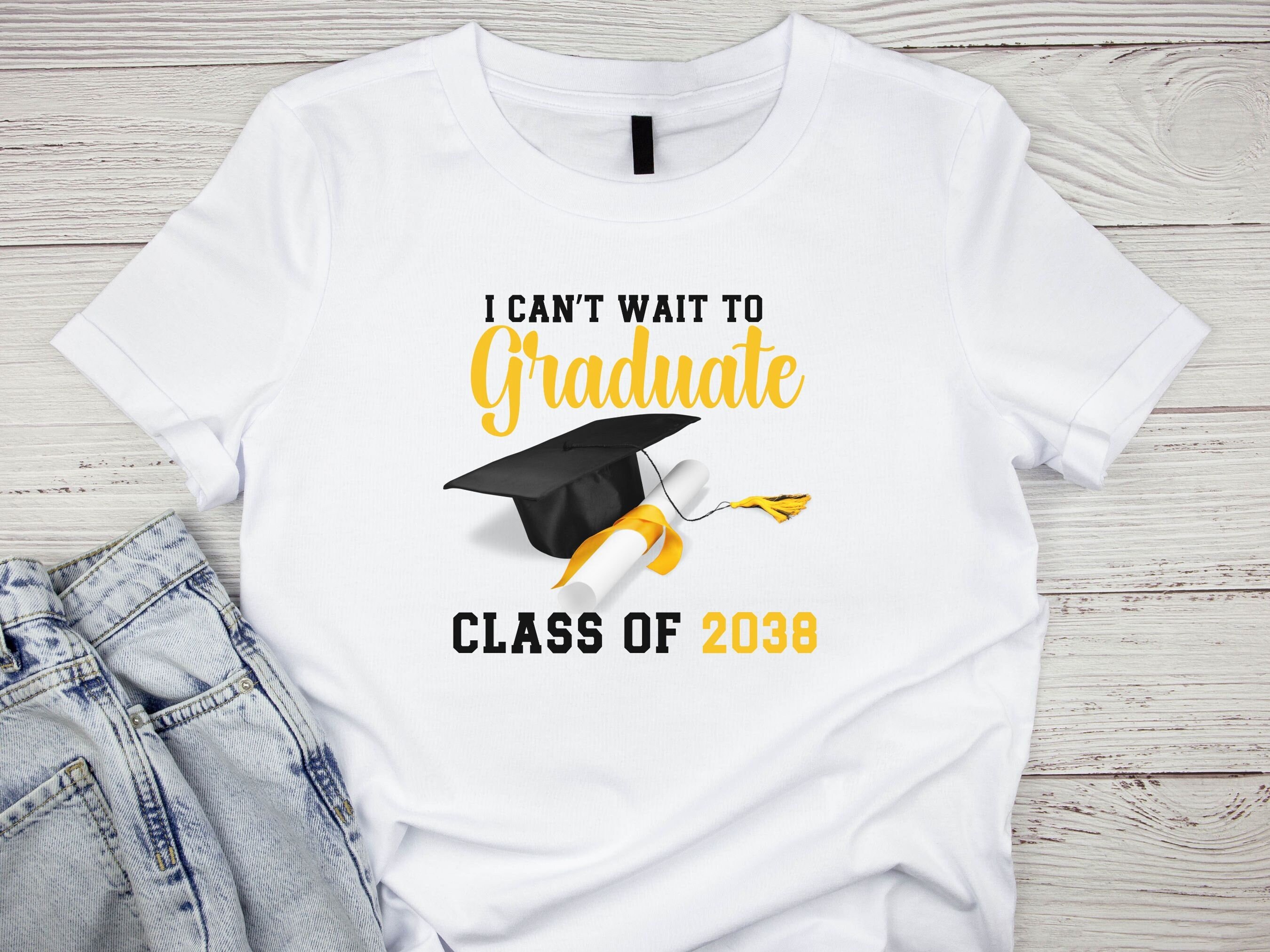 Class of 2038 Graduation Countdown T-shirt - Perfect for Preschoolers ...