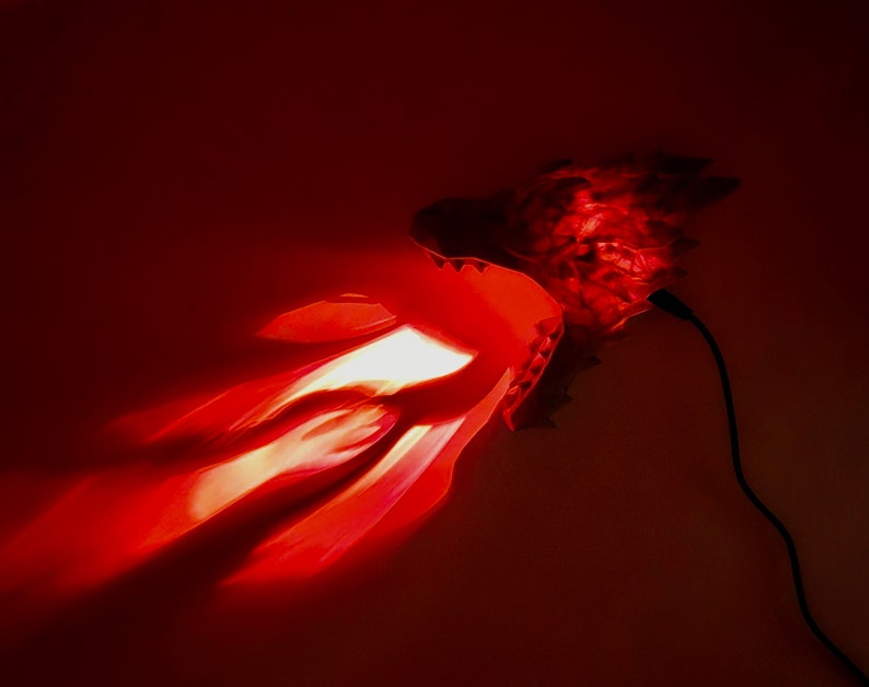 Wall Lamp Dragon Head Led Wall Light Night Light Dragon Effect Lamp 3D ...