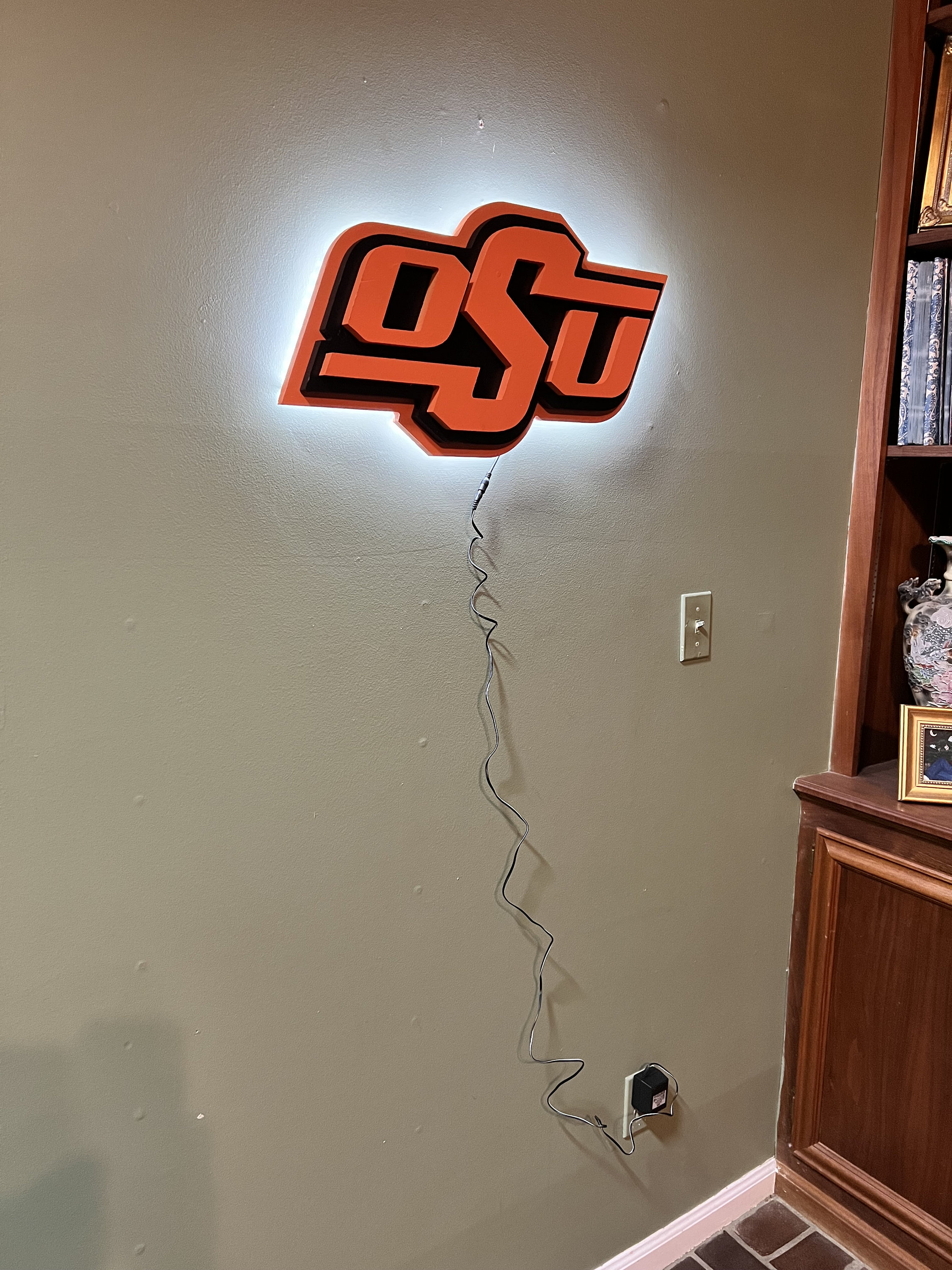 3D OSU Logo Wall Sign W/ LED Lights 24 - Etsy