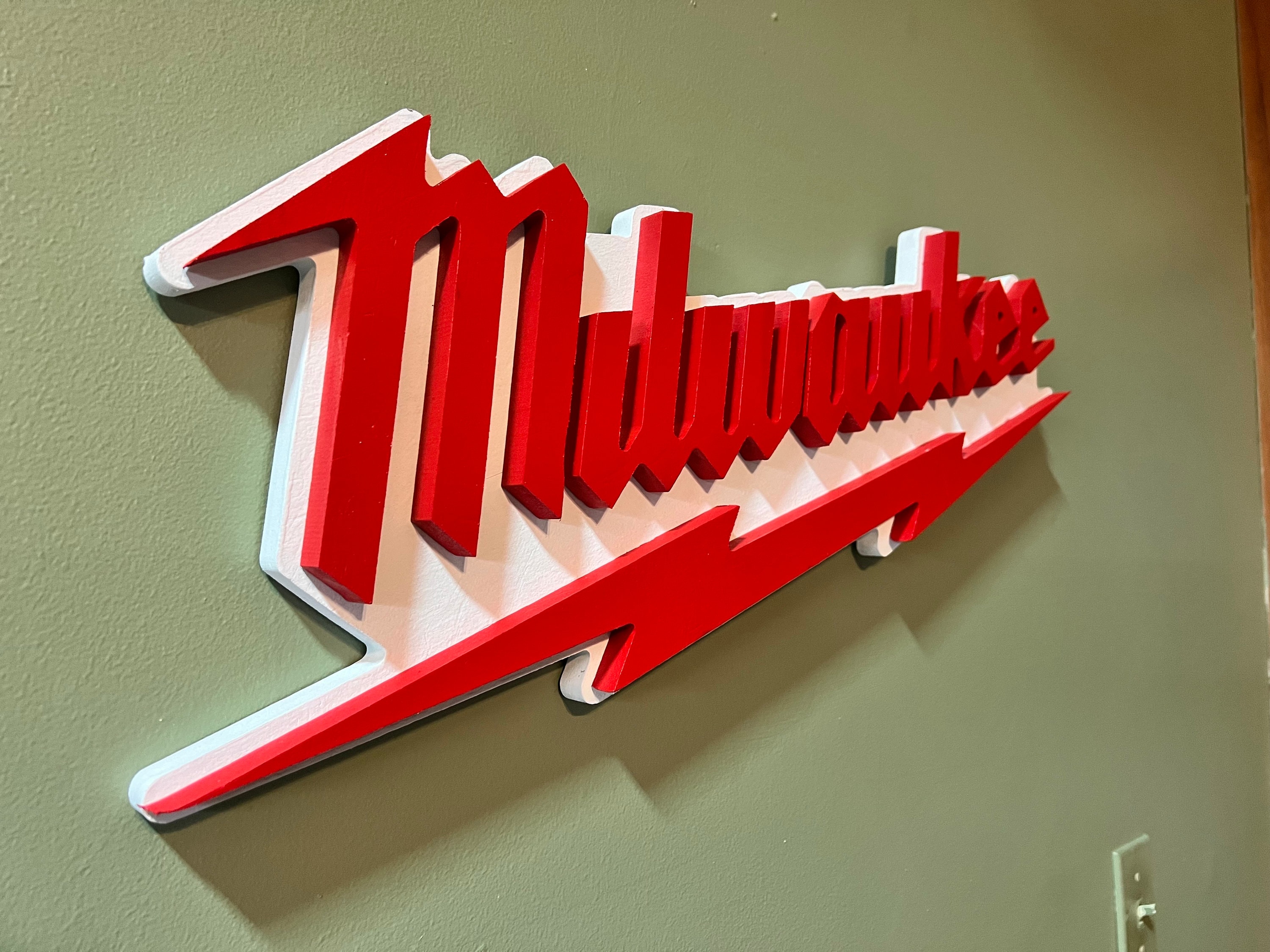 3D Milwaukee Tools Logo Wall Sign 24 - Etsy