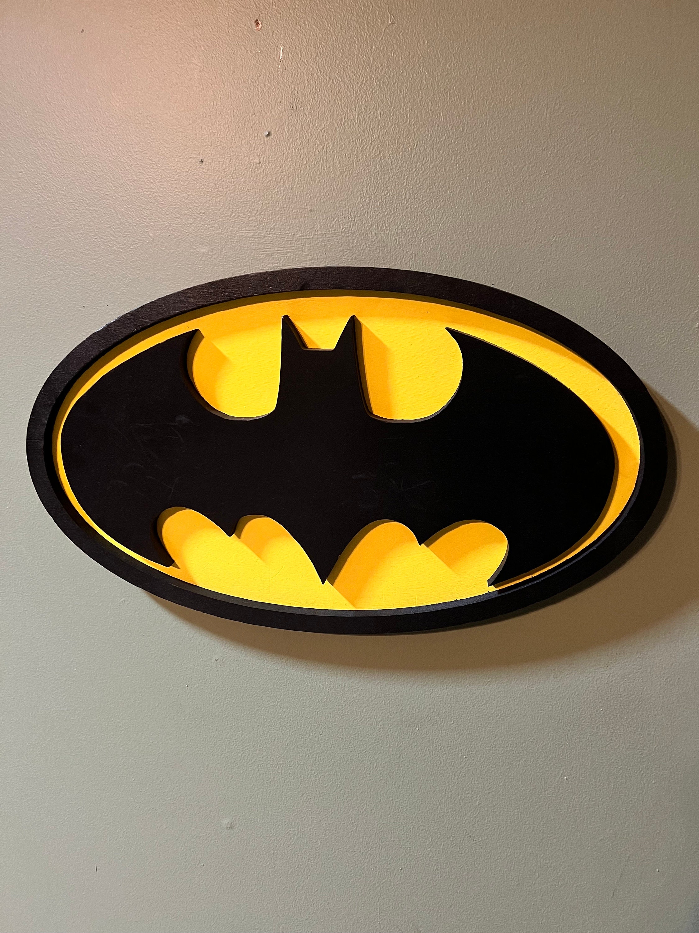 3D Batman Logo Wall Art 24 - Etsy