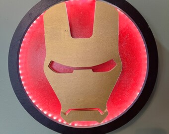 Ironman 3D Sign With LED Lights - Etsy