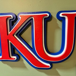 3D KU Logo Wall Sign 24 - Etsy