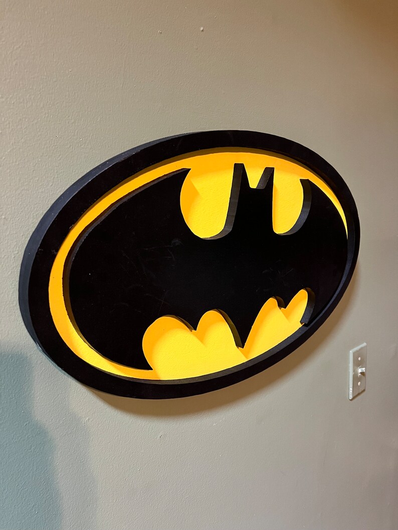 3D Batman Logo Wall Art 24 - Etsy