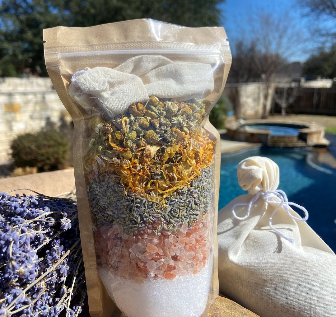 Sleepy Relaxation Bath Salts, Relaxing Bath Soak, Botanical Bath Salts ...
