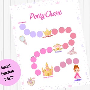 Printable Potty Chart| Potty Training Chart|custom Sticker Chart|potty ...