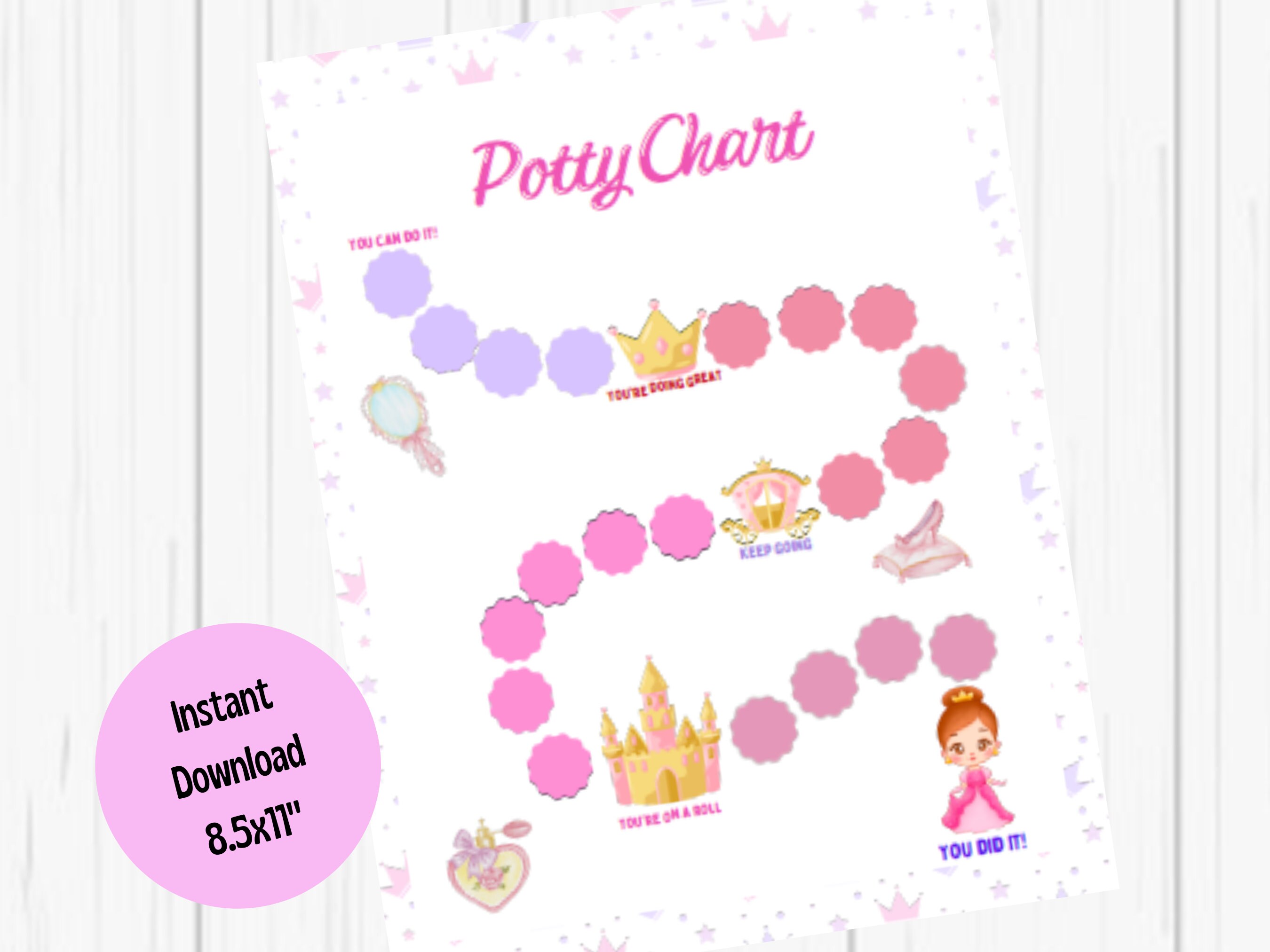 Printable Potty Chart| Potty Training Chart|custom Sticker Chart|potty ...