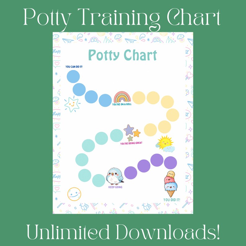 Potty Training Chart | Potty Chart | Gender Neutral Rewards Chart - Etsy