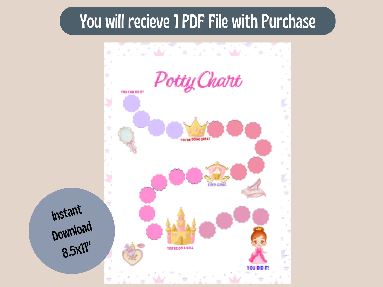Printable Potty Chart| Potty Training Chart|custom Sticker Chart|potty ...
