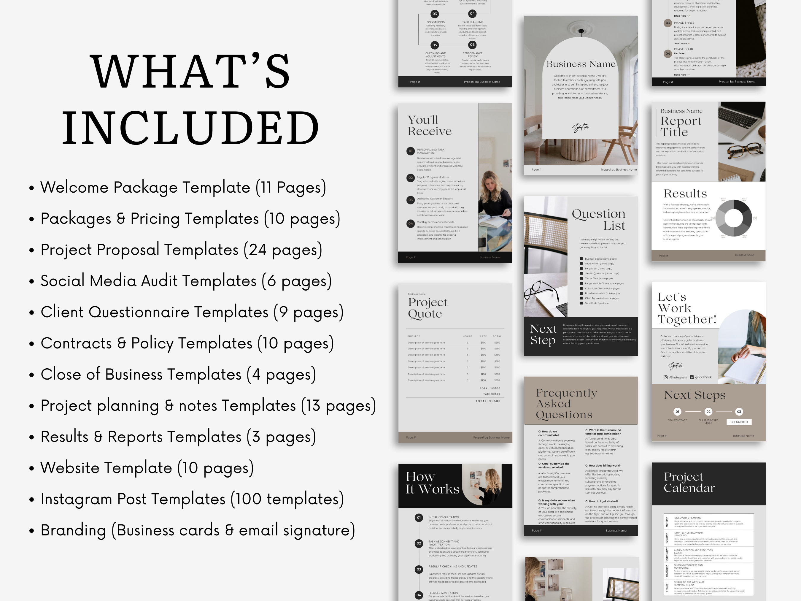 Modern Virtual Assistant Bundle - Etsy