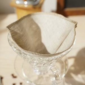 Reusable Linen Coffee Filters, Washable Coffee Filter, Linen Coffee ...
