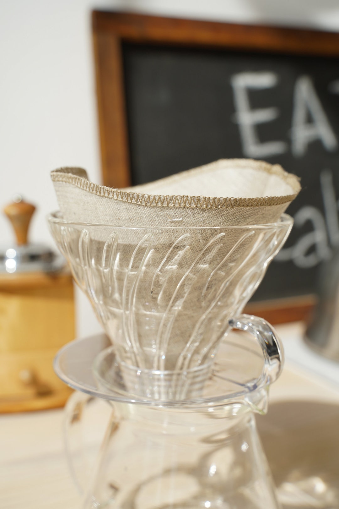 Reusable Linen Coffee Filters, Washable Coffee Filter, Linen Coffee ...