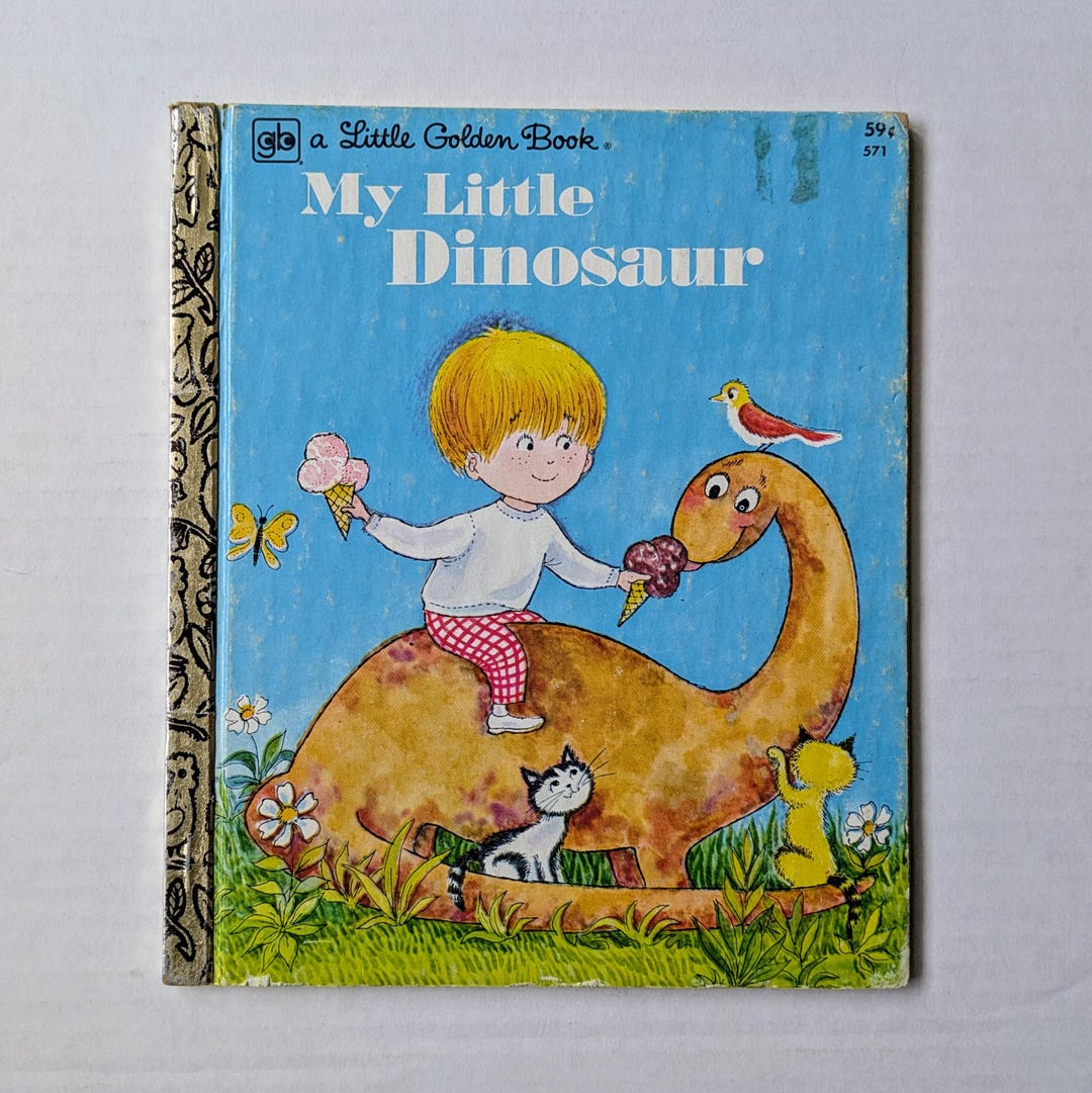 My Little Dinosaur 1978 Vintage Little Golden Book - Etsy