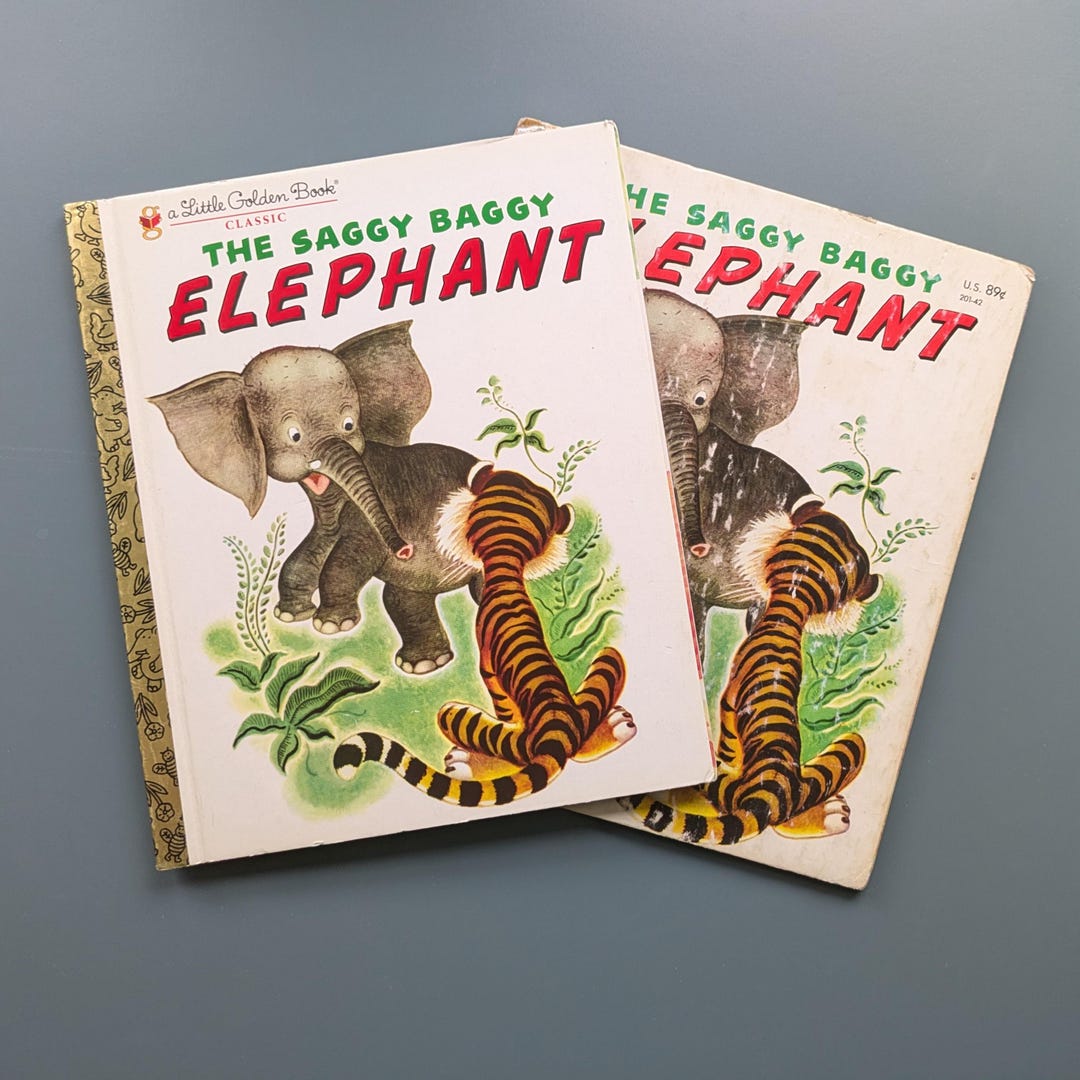 Saggy Baggy Elephant - Little Golden Book - K. & B. Jackson, Tenggren ...