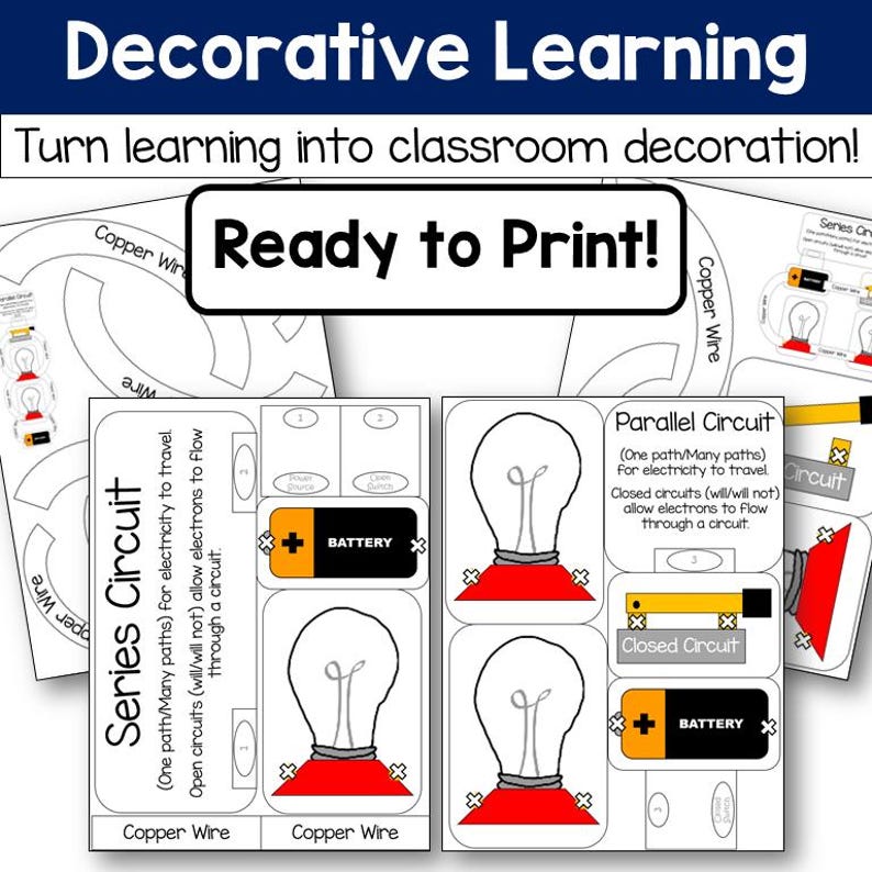 Printable Kids Science Projects- Build Series and Parallel Circuits - Etsy