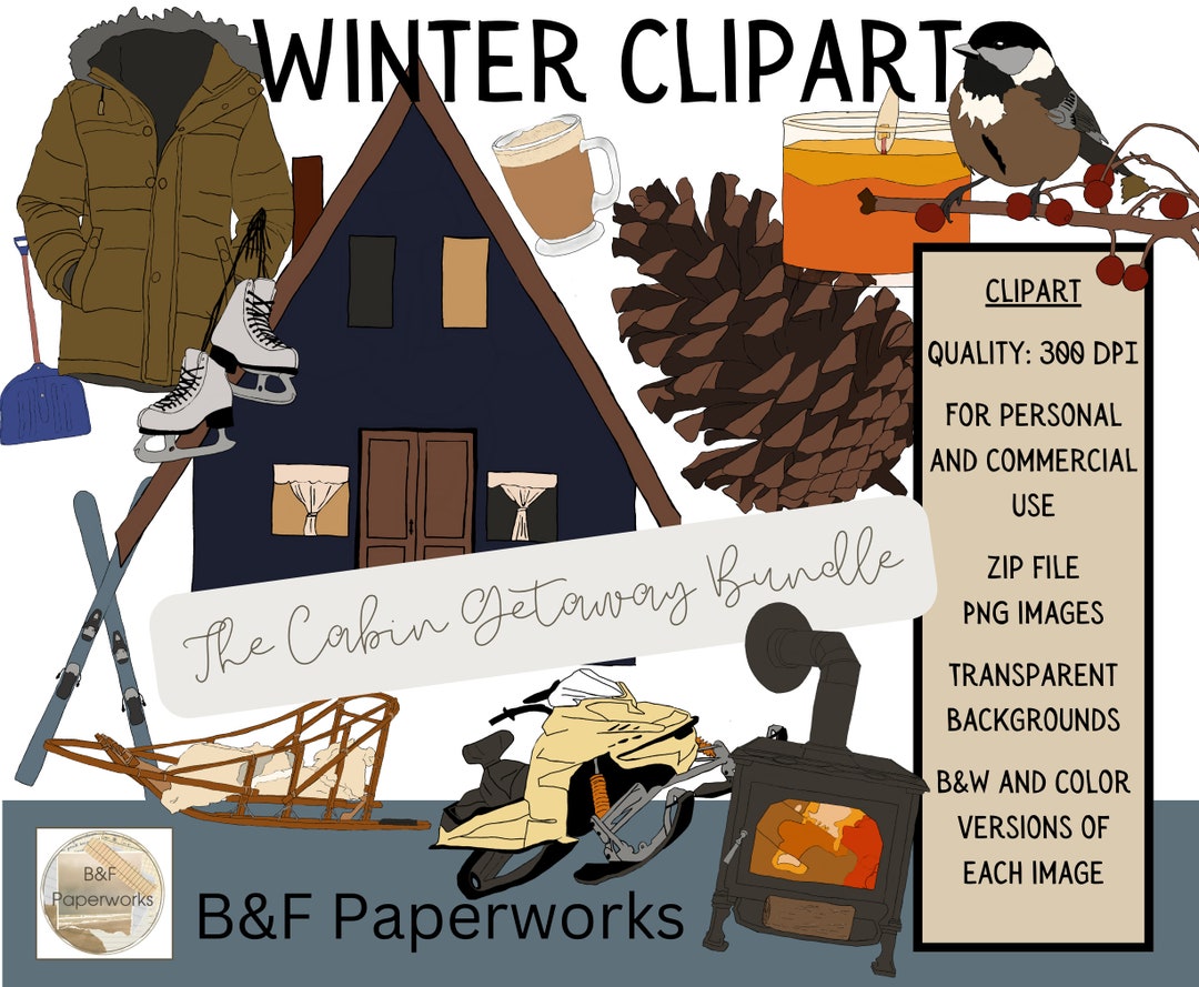 24 PNG Winter Clipart Images for Commercial or Personal Use - Etsy