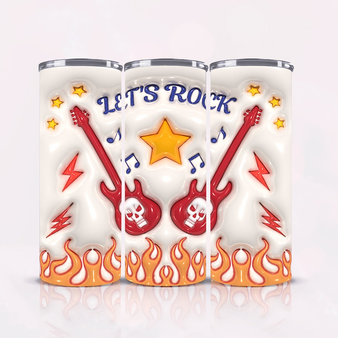 Sublimation Design for Rock Music, Sublimation File With Guitar Design ...
