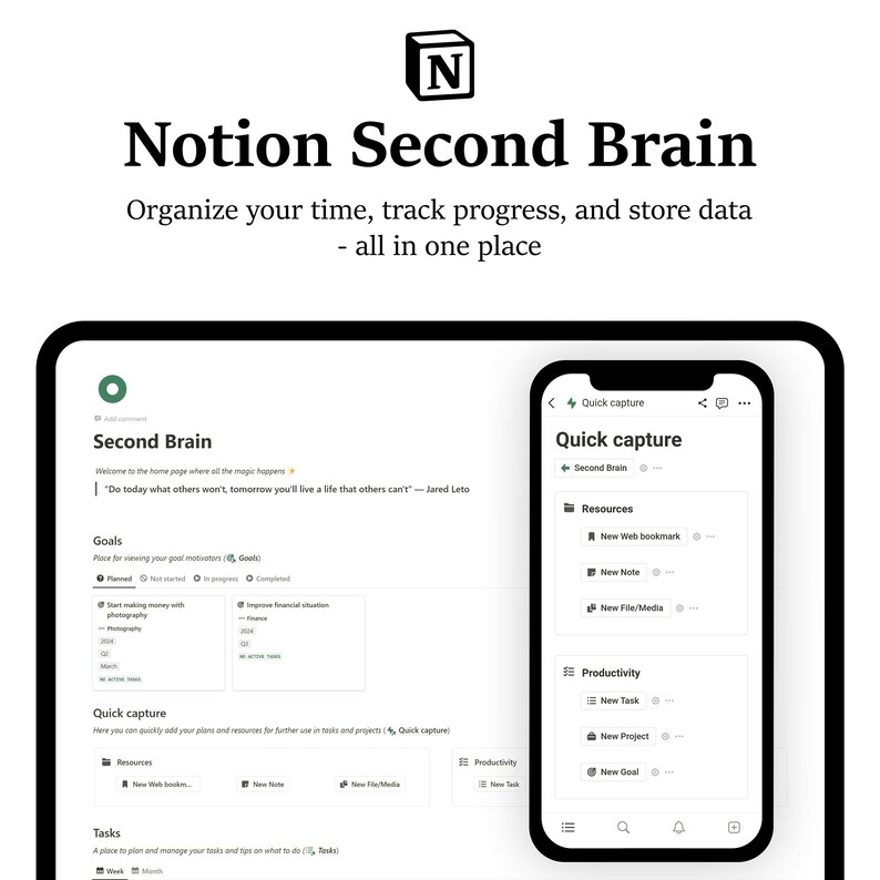 Notion Second Brain - Etsy