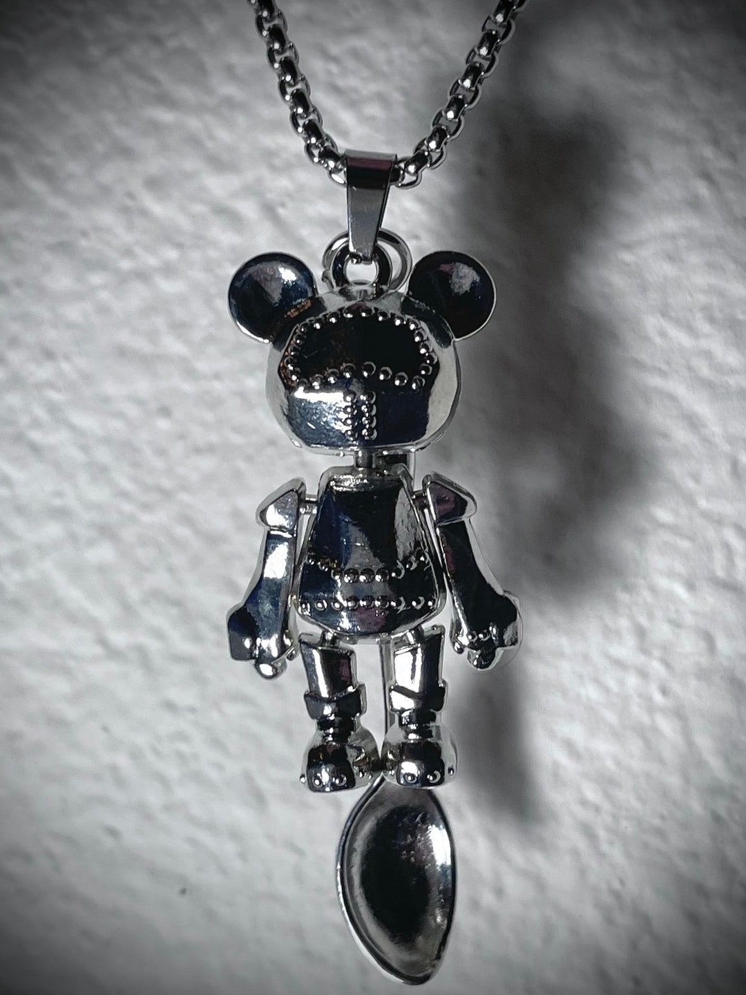 Novelty Fidget Party Rave Bear & Mini Spoon Necklace - Etsy