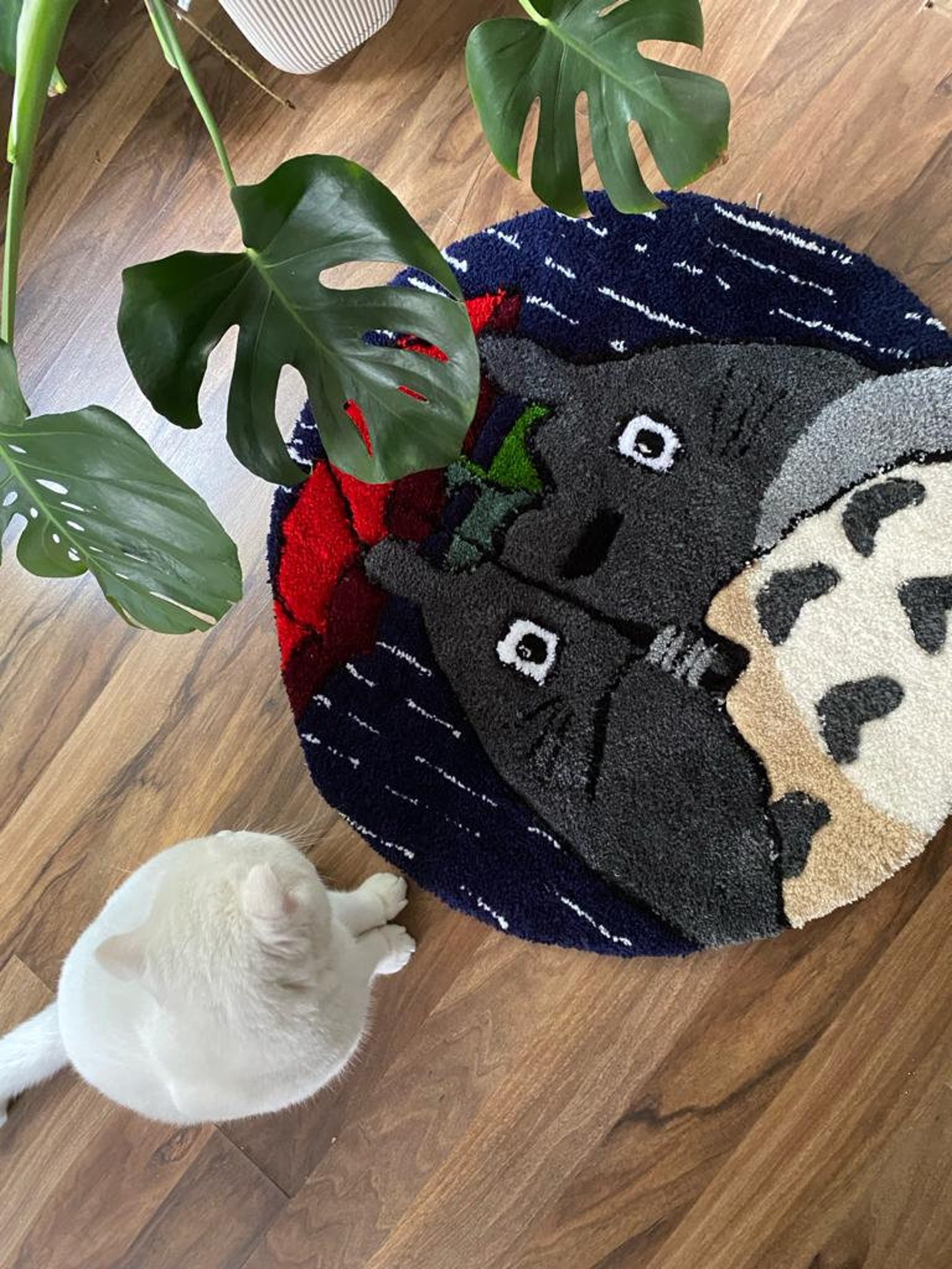 Totoro Handmade Tufted Rug Custom Rug, Handmade Rug, Fluffy & Soft ...