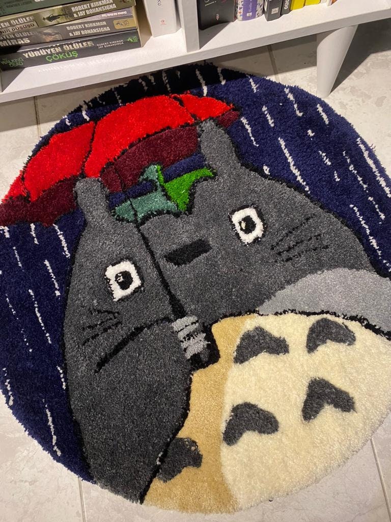 Totoro Handmade Tufted Rug Custom Rug, Handmade Rug, Fluffy & Soft ...